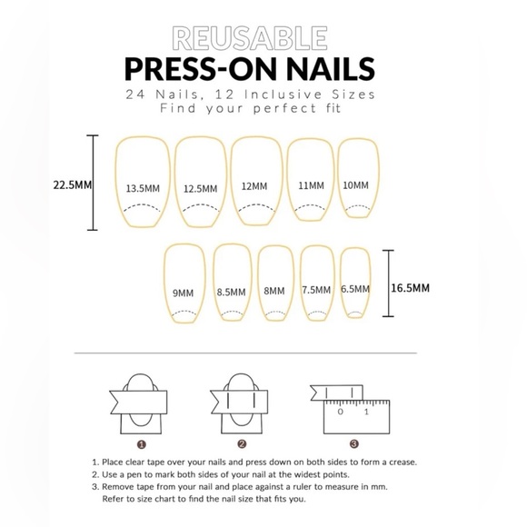 Makeup | New 24pcs Ombr Short Coffin Press On Nails | Poshmark